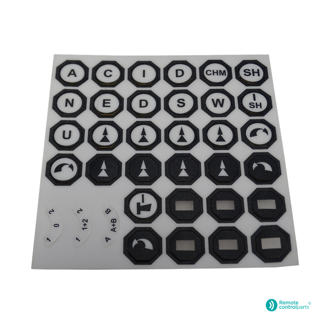 Danfoss®/Ikusi® sticker set TM70.1/2 pushbutton symbols - Remote ...